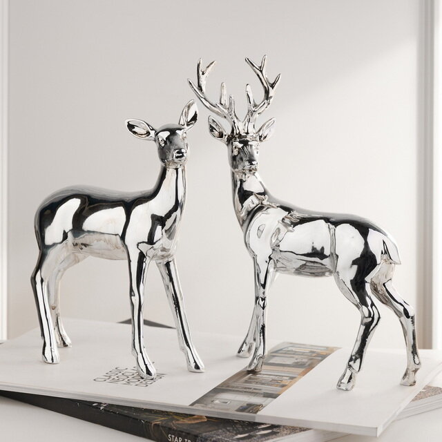 Набор декоративных фигурок Олени - Семейство Тобиа 23 см, 2 шт, Boltze, 8424200-набор