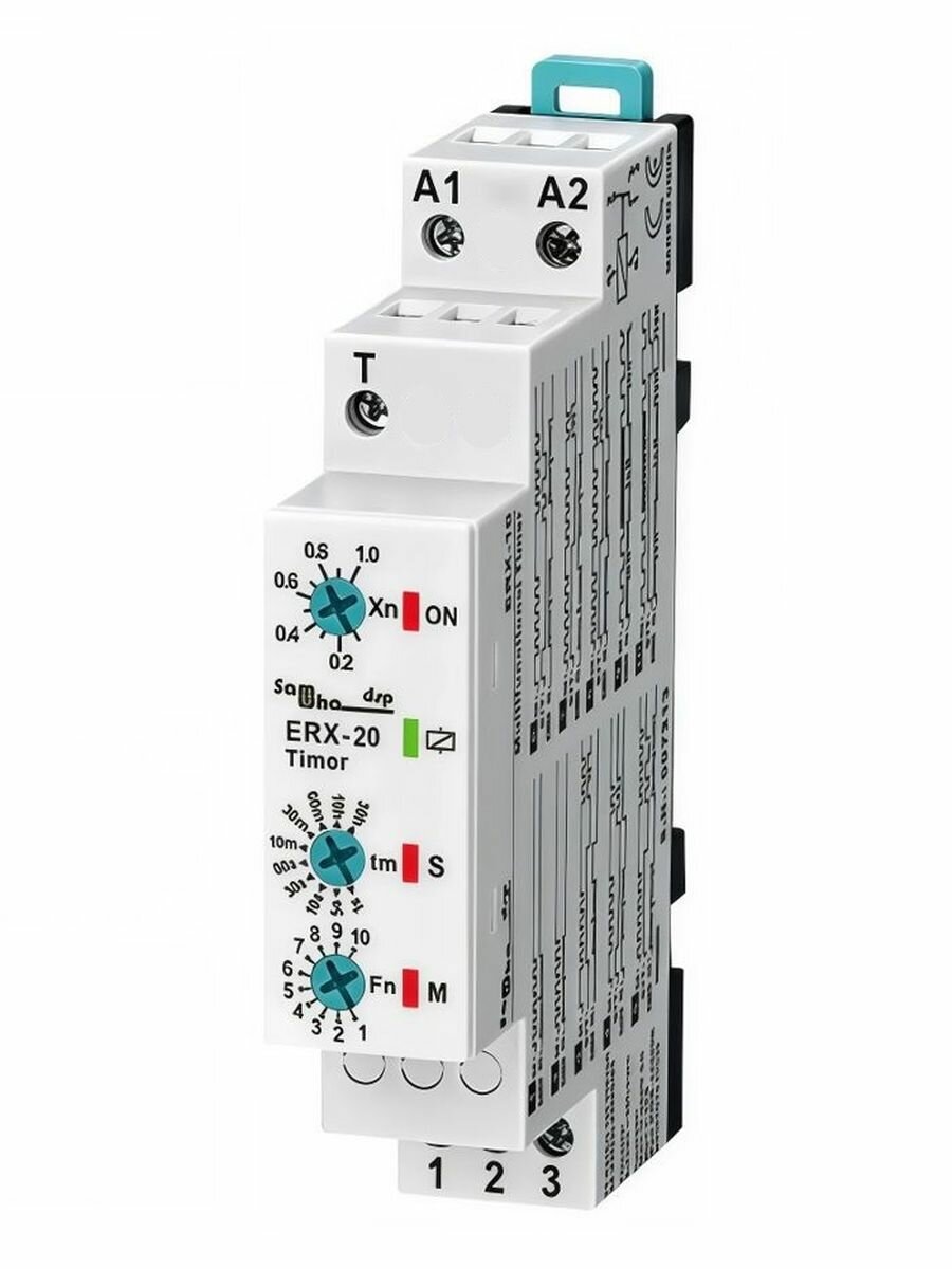 Реле времени многофункциональное на DIN-рейку 12-260V AC/DC, 5А, Samwha ERX-20