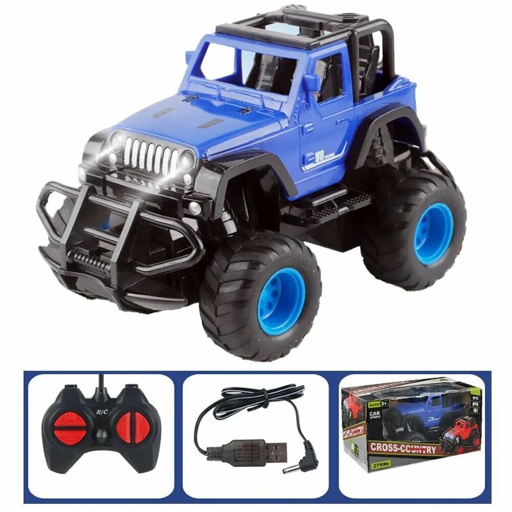 Радиоуправляемая машинка-джип для детей 5-12 лет, большая розовая с подсветкой, Пульт управления, внедорожник, Игрушка-подарок для мальчиков и девочек