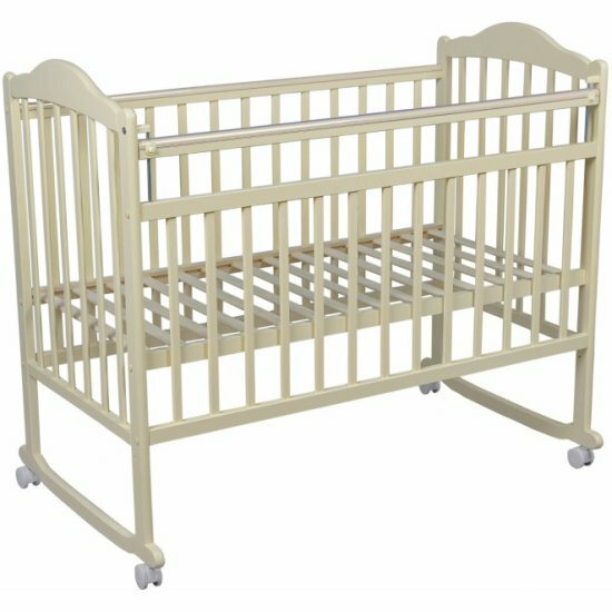 Кровать детская Мой Малыш 4 ПВХ массив березы слоновая кость