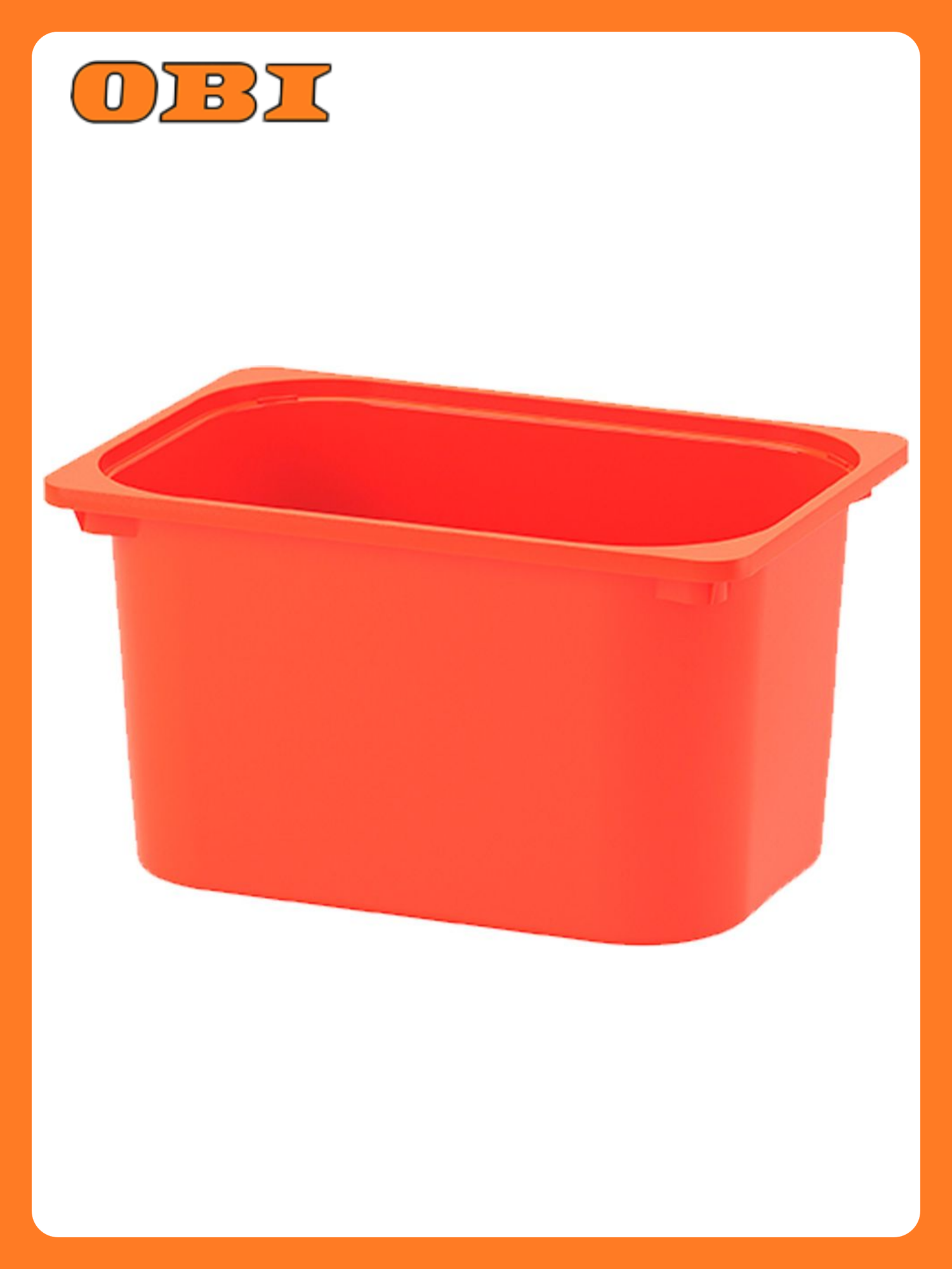 Контейнер для хранения пластиковый оранжевый 42 х 30 х 23 см