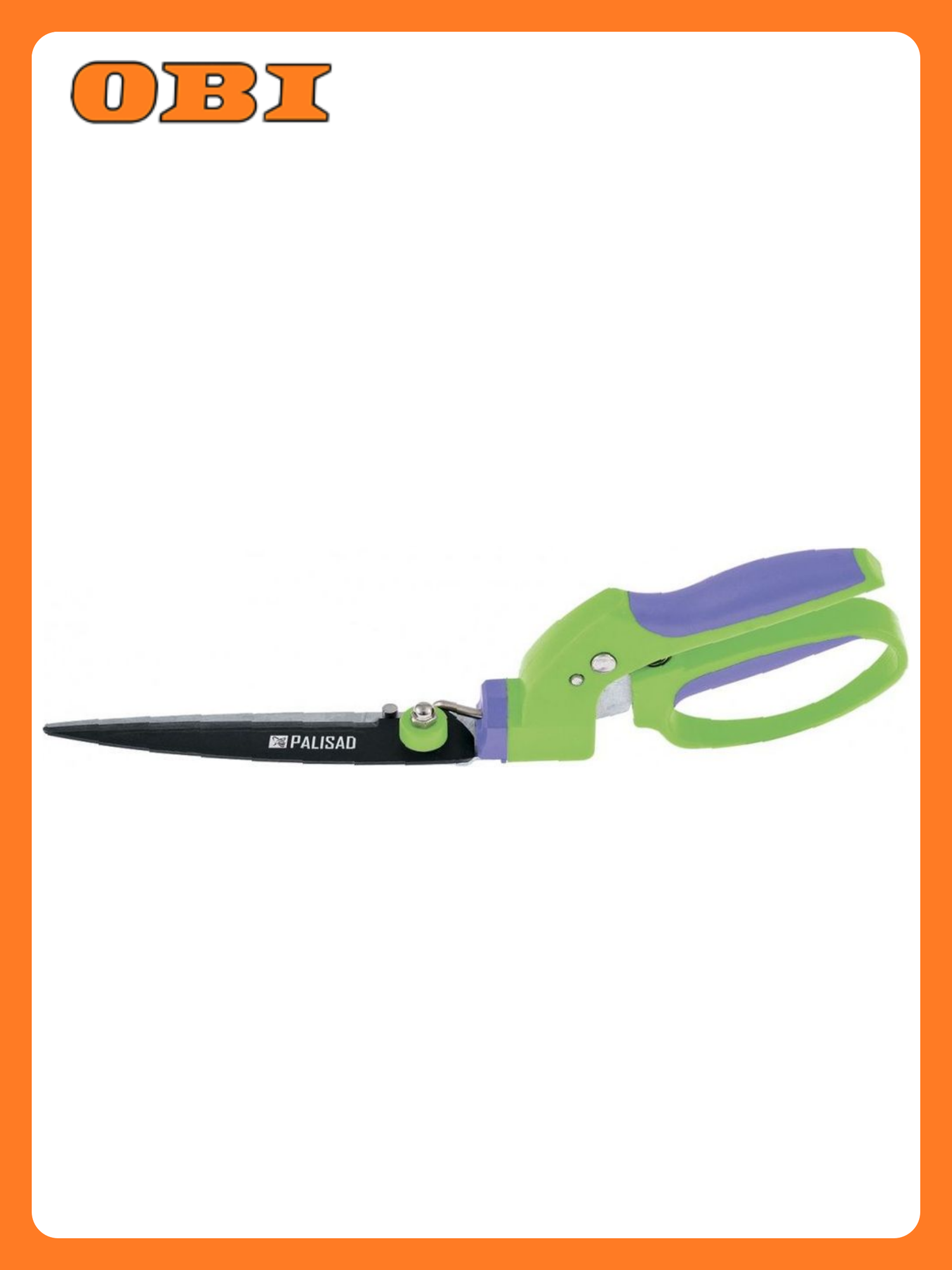 Ножницы газонные PALISAD, сталь, рычажный привод, фиксатор лезвий, длина 350мм, зеленые
