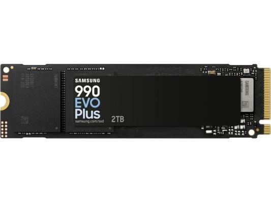Твердотельный накопитель SSD M.2 Samsung 2.0Tb 990 EVO Plus  (PCI-E 5x2/4x4, 7250/6300MBs, 3D TLC, NVMe 2.0, 1200TBW, 22х80mm)