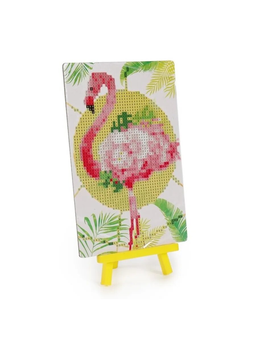 Креативная мозаика с фламинго на подставке