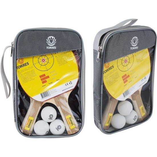 Набор для настольного тенниса Torres Control 9, TT0011, 2 ракетки и 3 мяча