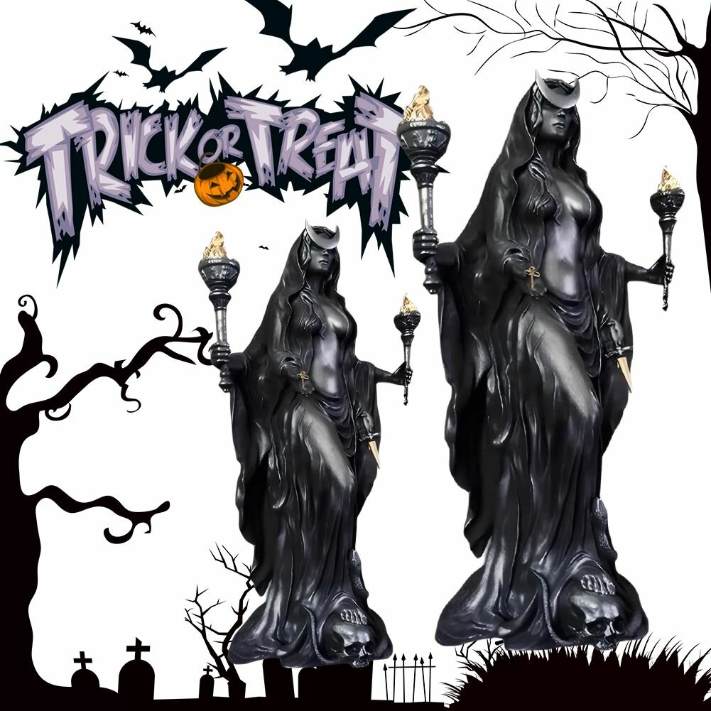 Статуэтка ведьмы из прочной смолы для сада