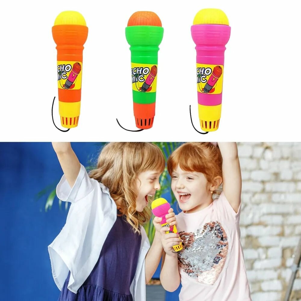 Эхо-микрофон для детей - оранжевый 2шт