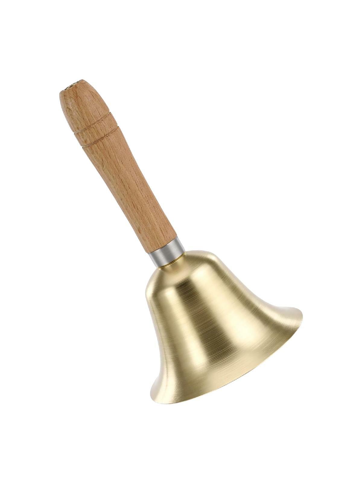 Громкий ручной звонок из цельной латуни Колокольчики Громкий звонок для школьников