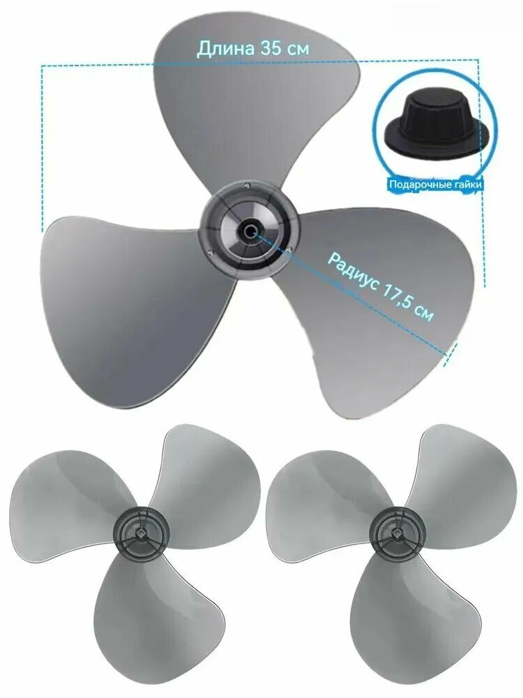 Лопасти пропеллера для напольного вентилятора 40 см Быстрая замена, восстановление работы за 5 минут!