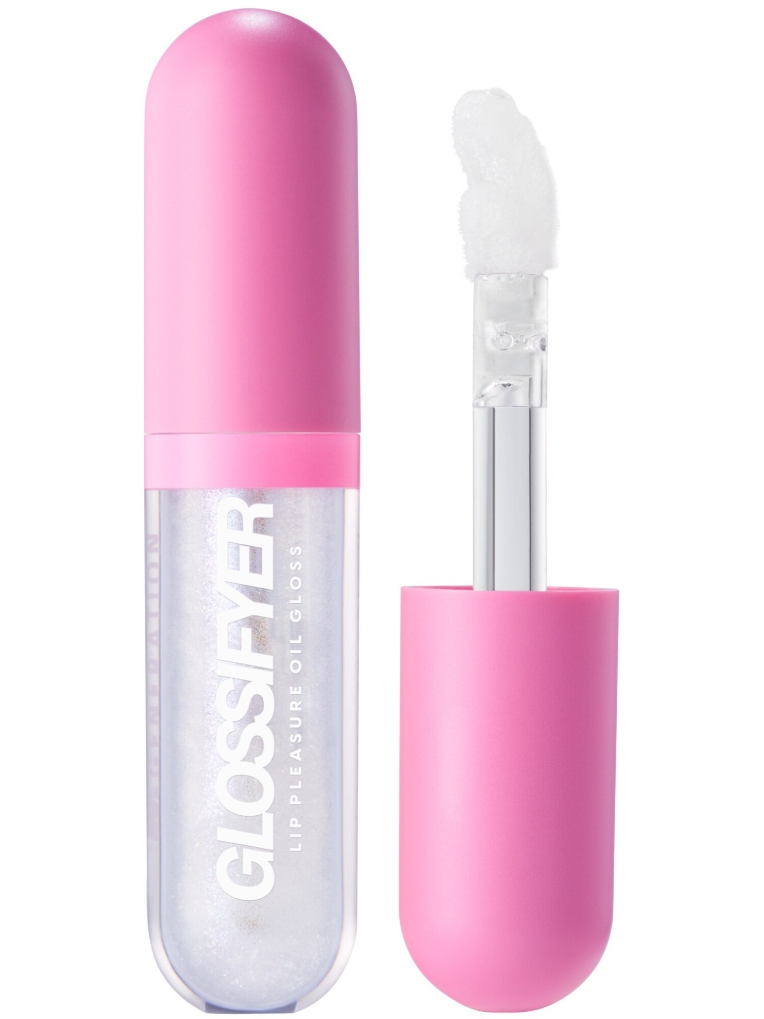 Масло-блеск для губ Love Generation Glossifyer глянцевый, с эффектом сияния и увлажнения, тон 02, прозрачный блестящий 3,5 мл