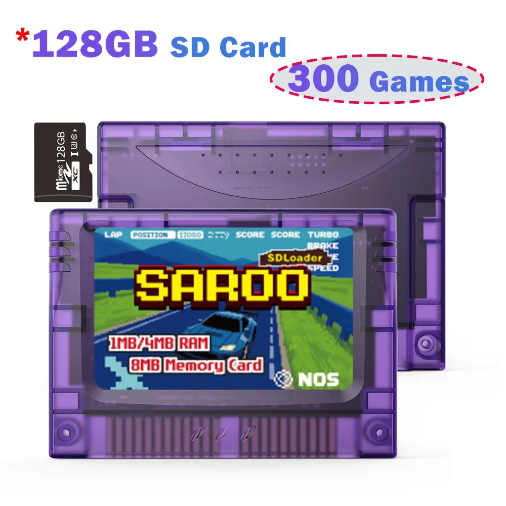 Картридж SAROO HDLoader для Sega Saturn 1МБ/4МБ RAM 8МБ Tra PP-128GB Card