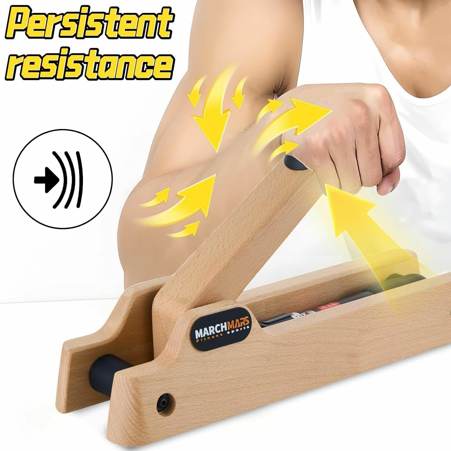 Тренажер для бицепса, для боксеров, складной, дерево, светло-коричневый