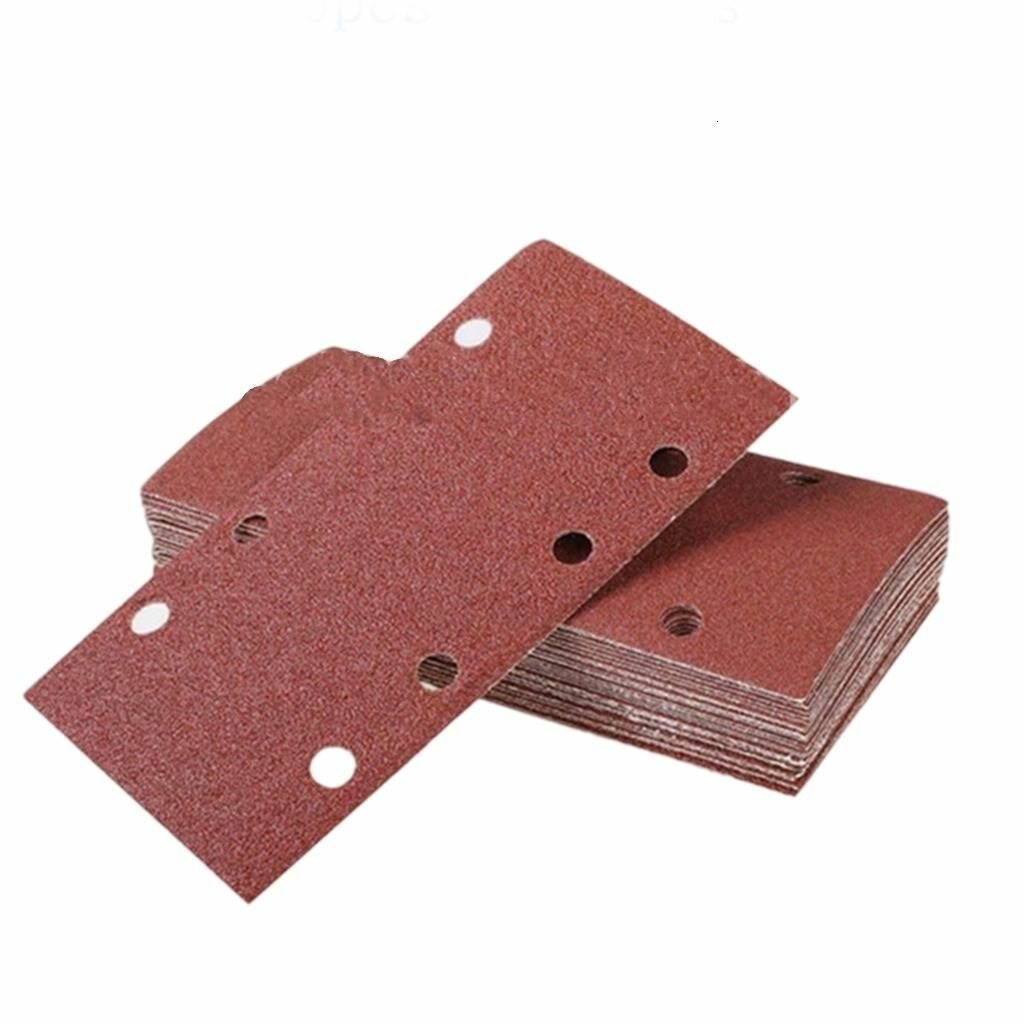 Многофункциональные листы наждачной бумаги с флокированием 185x93мм, 8 отверстий, антистатические абразивы для DIY, 40 шт. B