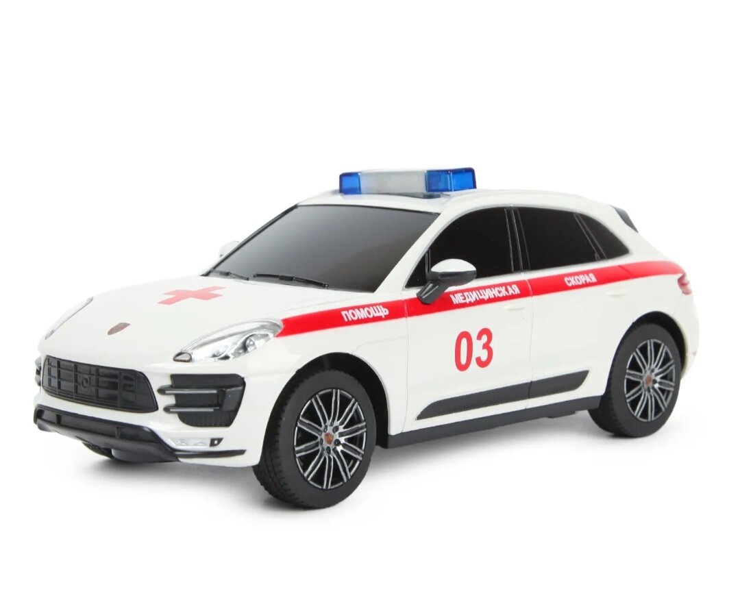 Машина на радиоуправлении Порше скорая 1:24, маневренная и стильная