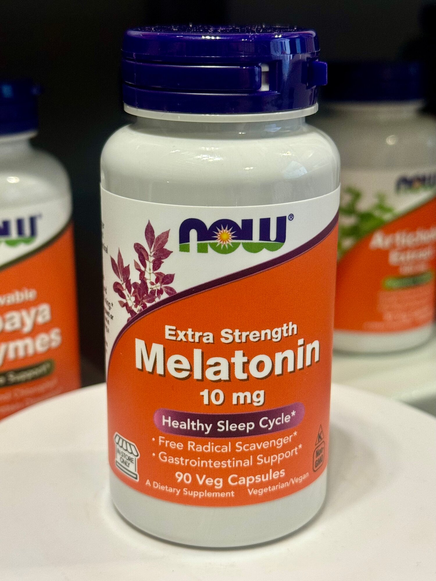 NOW Melatonin, мелатонин 10 мг, 90 капсул