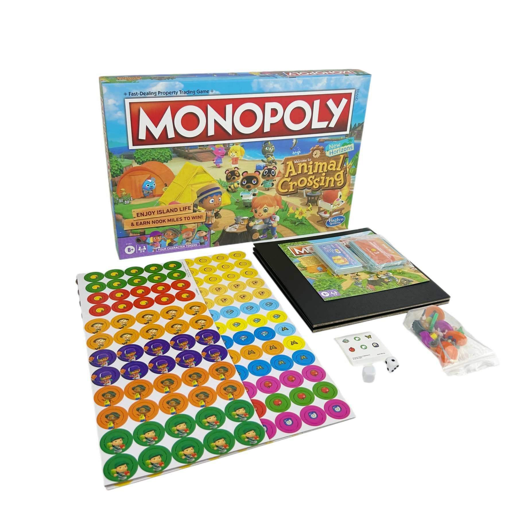 Настольная игра Monopoly: Animal Crossing New Horizons Для 2-4 игроков Идеальный подарок Время игры: 60 минут