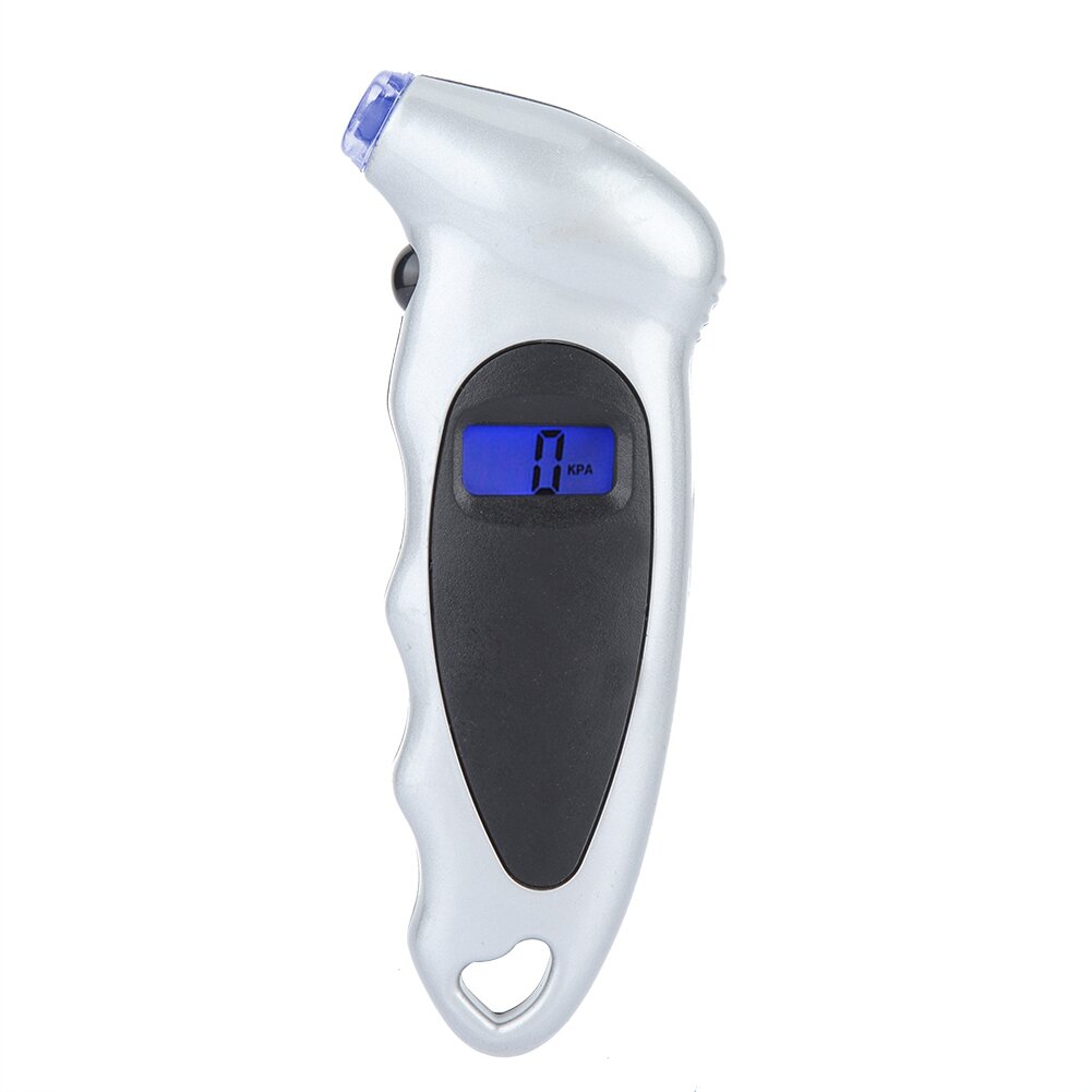 Цифровой манометр для измерения давления в шинах автомобиля, грузовика, велосипеда, с 4 режимами (серебристый)