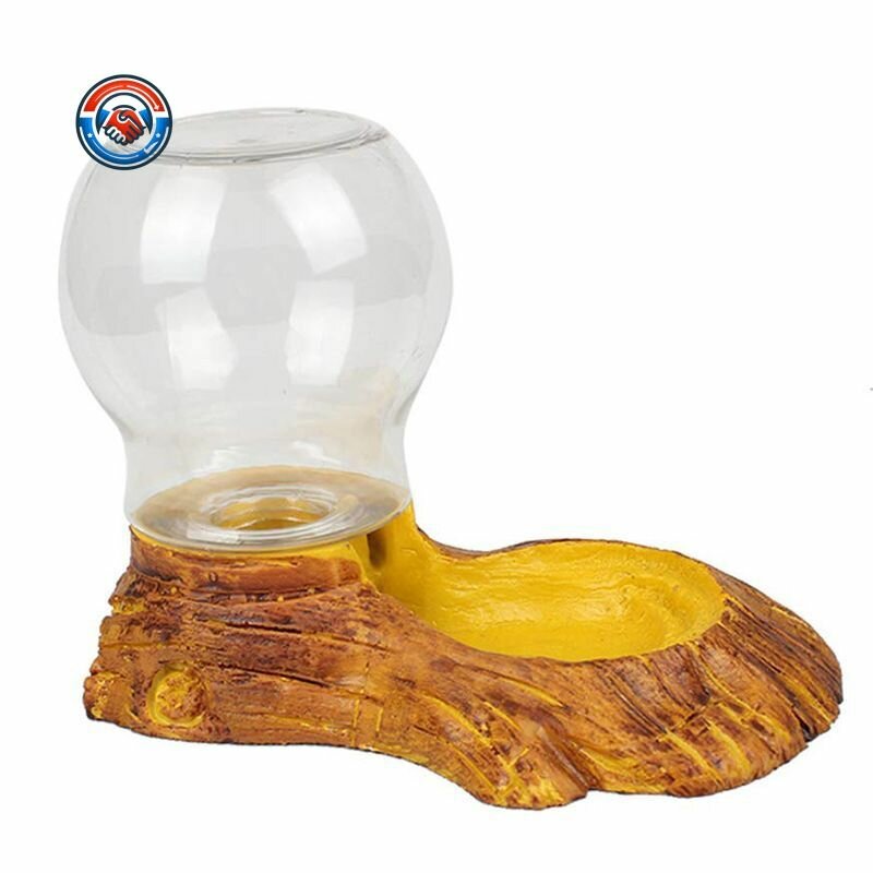 Автоматическая поилка для рептилий смоляная для черепах и ящериц с автонаполнением, компактная миска 200 мл удобна