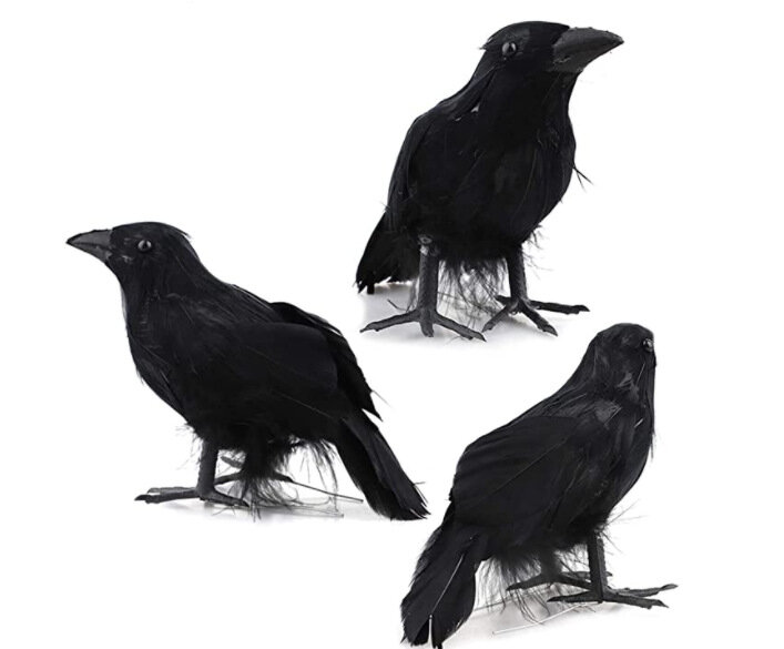 Декорация симуляция ворона для Хэллоуина проп ворон симуляция перьевая птица принадлежности для фестиваля призраков украшение 24 см один