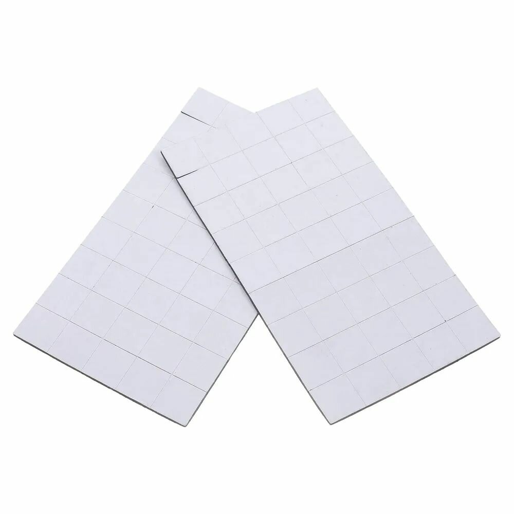 Магнитные самоклеящиеся квадраты для белой доски 90 шт
