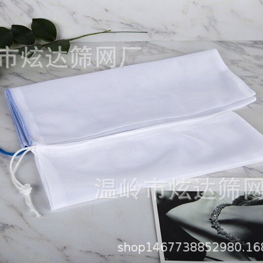 Сетчатый мешок из полиэстера на шнурке, сетчатый мешок на шнурке, сетчатый мешок для фруктов, сумка для хранения 30x43