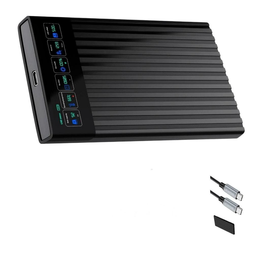 Внешний корпус для 2.5-дюймовых SATA HDD и SSD, USB 3.2 Gen1, USB-порт C