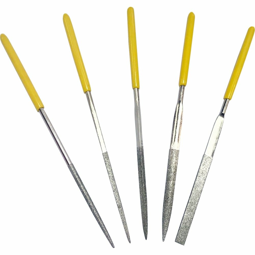 Надфили ULTIMA алмазные, 140х70х3 мм, комплект 5шт 125001