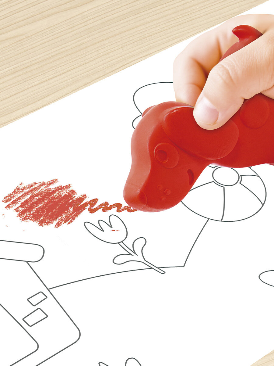 Игровой набор Hape "Юный Пикассо", восковые мелки, для рисования, от 2 лет, 4 шт