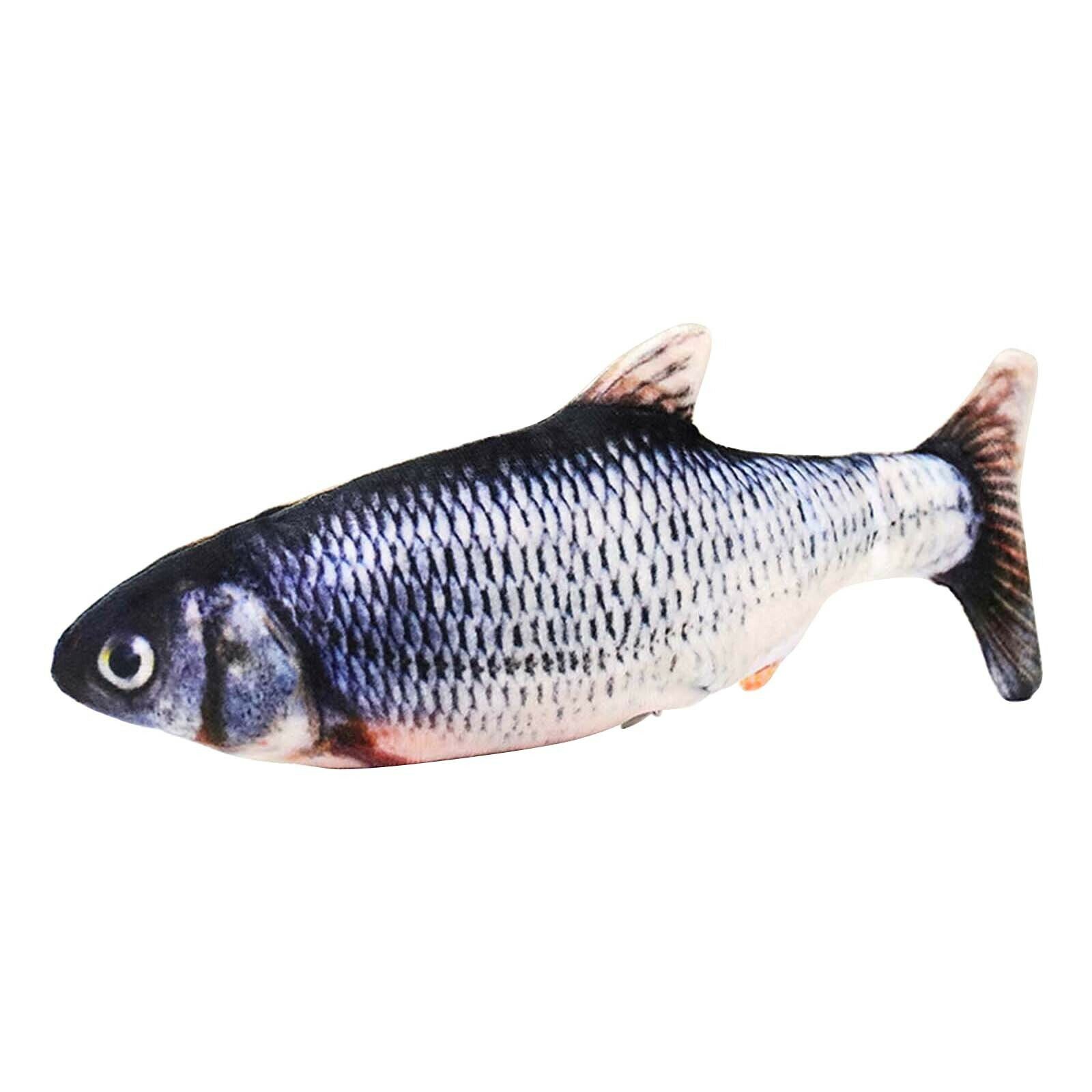 Интерактивная игрушка для кошек в виде движущейся рыбы с USB зарядкой