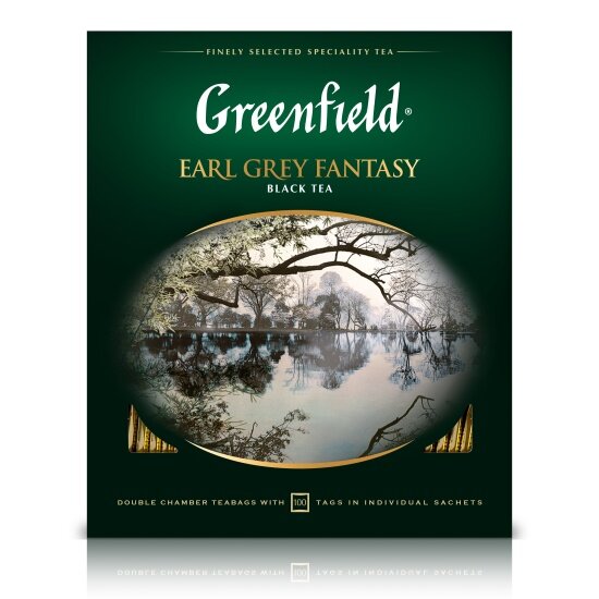 Чай Greenfield Earl Grey Fantasy черный ароматизированный, 100 пакетиков