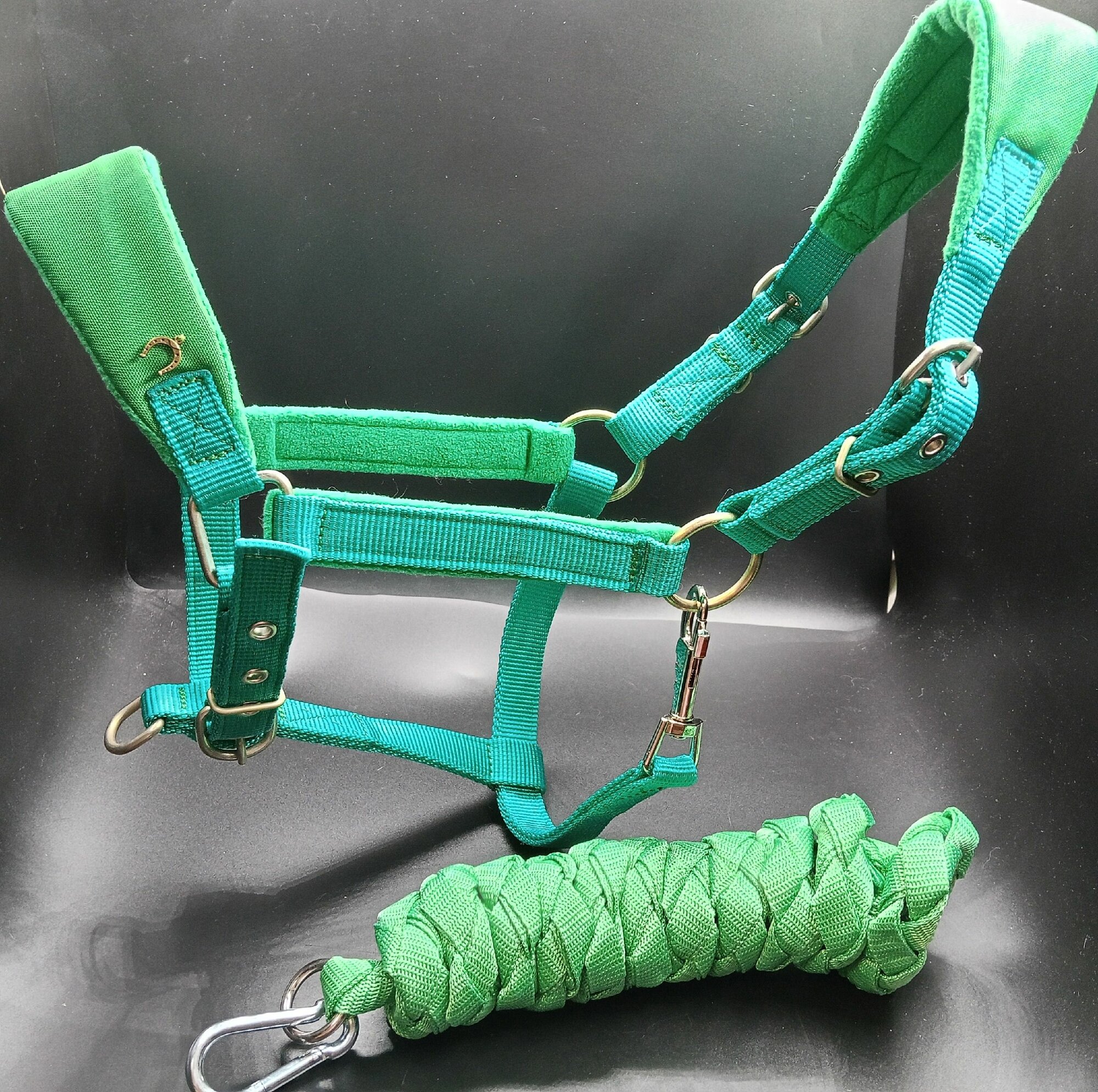 Комплект недоуздок на флисе+ чомбур (Cob)