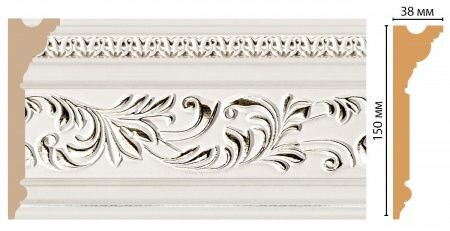 Плинтус Потолочный для Ремонта Decomaster D214-60 В150хШ38хД2400 мм / Декомастер