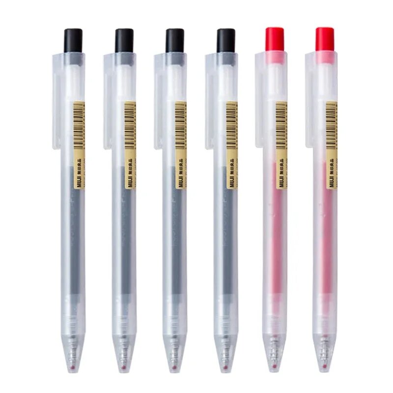 Гелевая ручка MUJI 0,5 мм, Цвет: 6 pcs A
