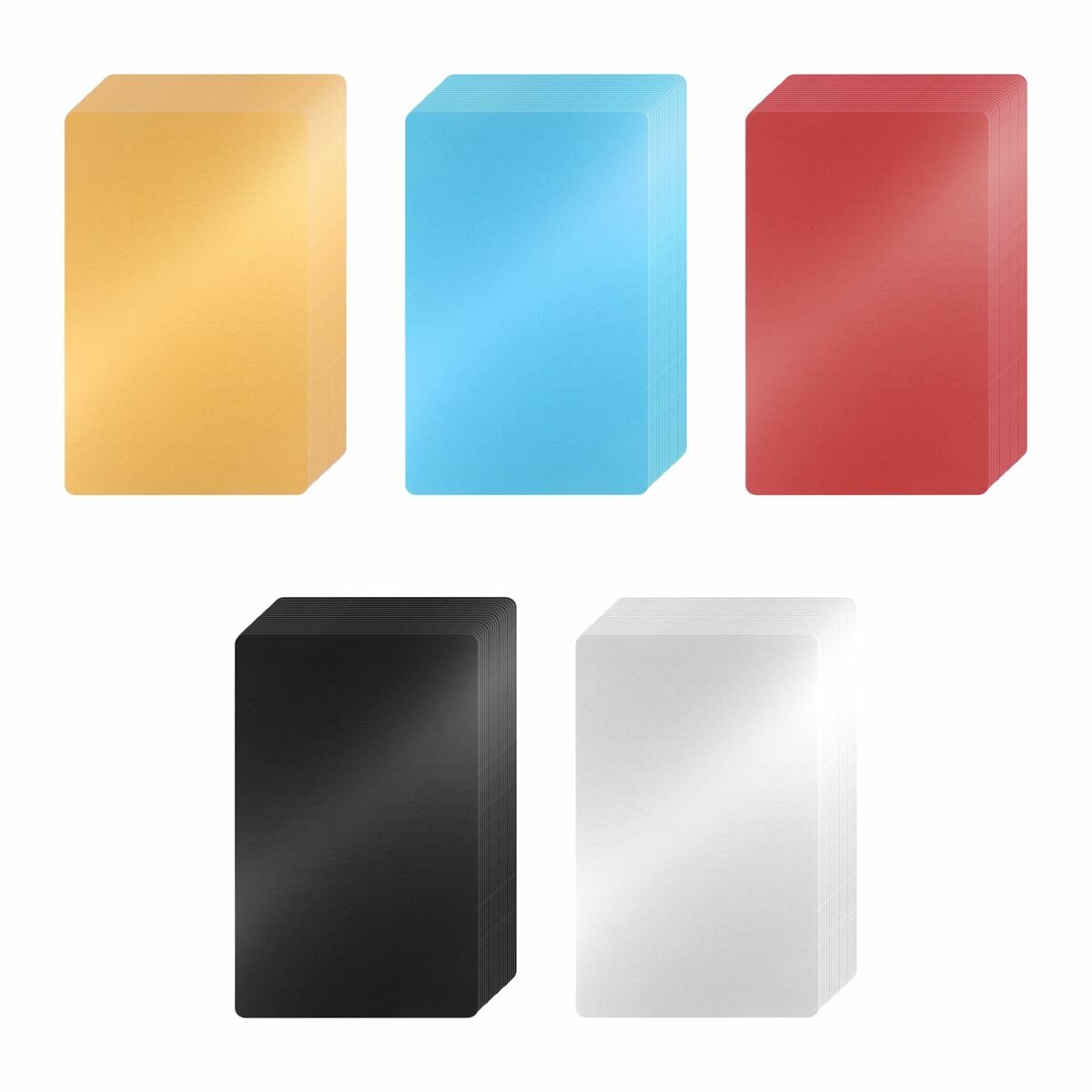 100 Шт. Металлические Заготовки Для Гравировки, Цветной Алюминиевый Лист 86x54x0,2 Мм