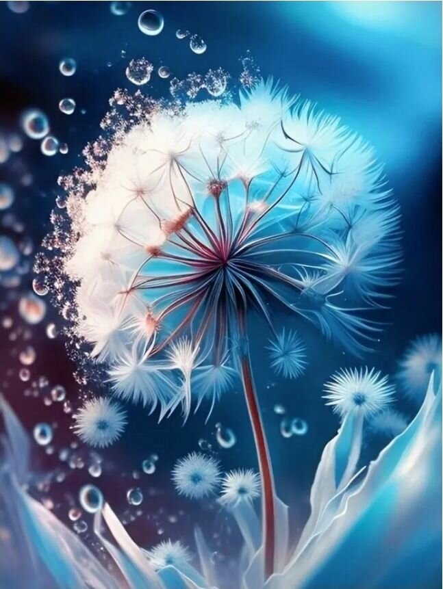 Алмазная мозаика Гранни "Одуванчик" (50х70 см, полная выкладка, квадратные стразы)