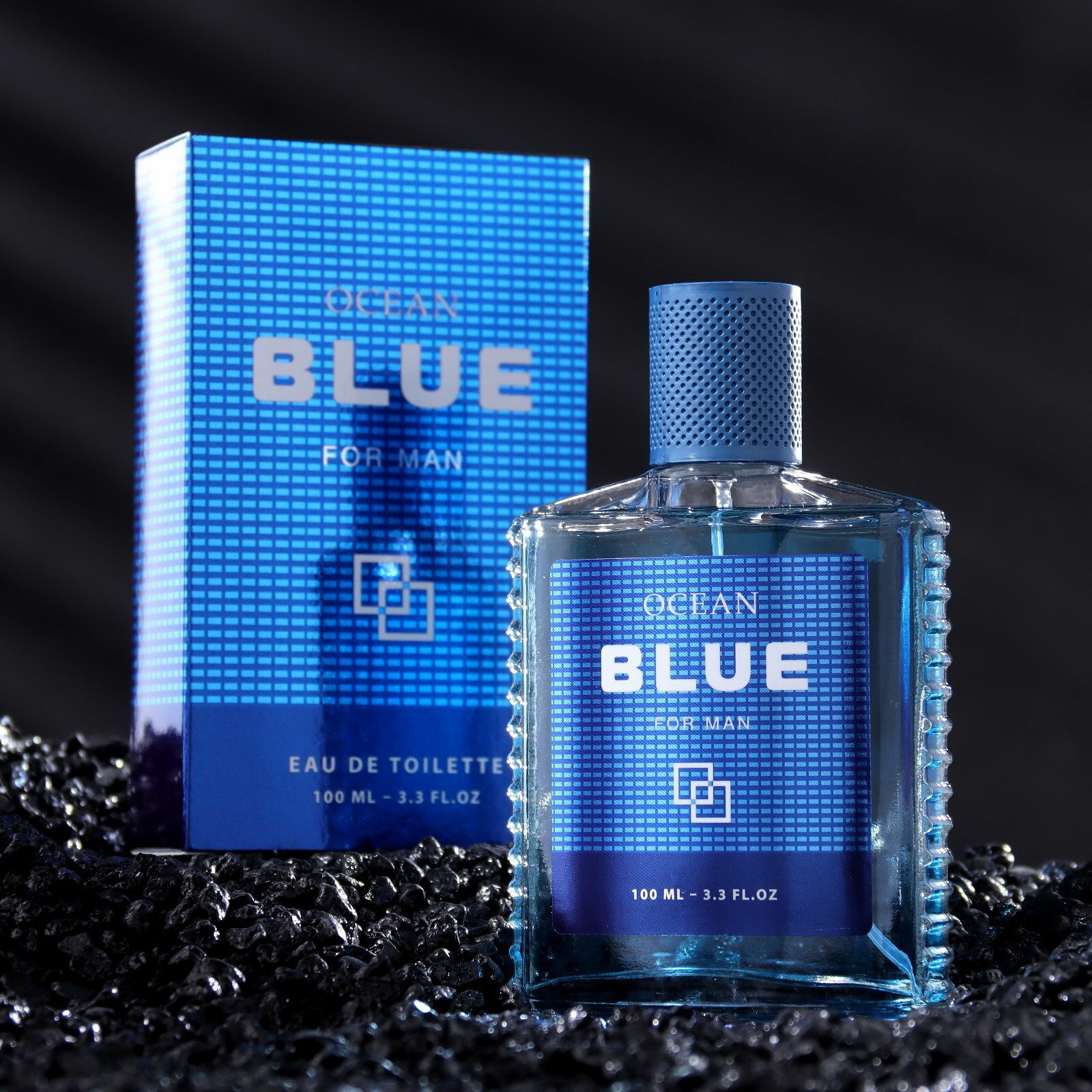 Туалетная вода мужская Ocean Blue, 100 мл, верхние ноты: бергамот