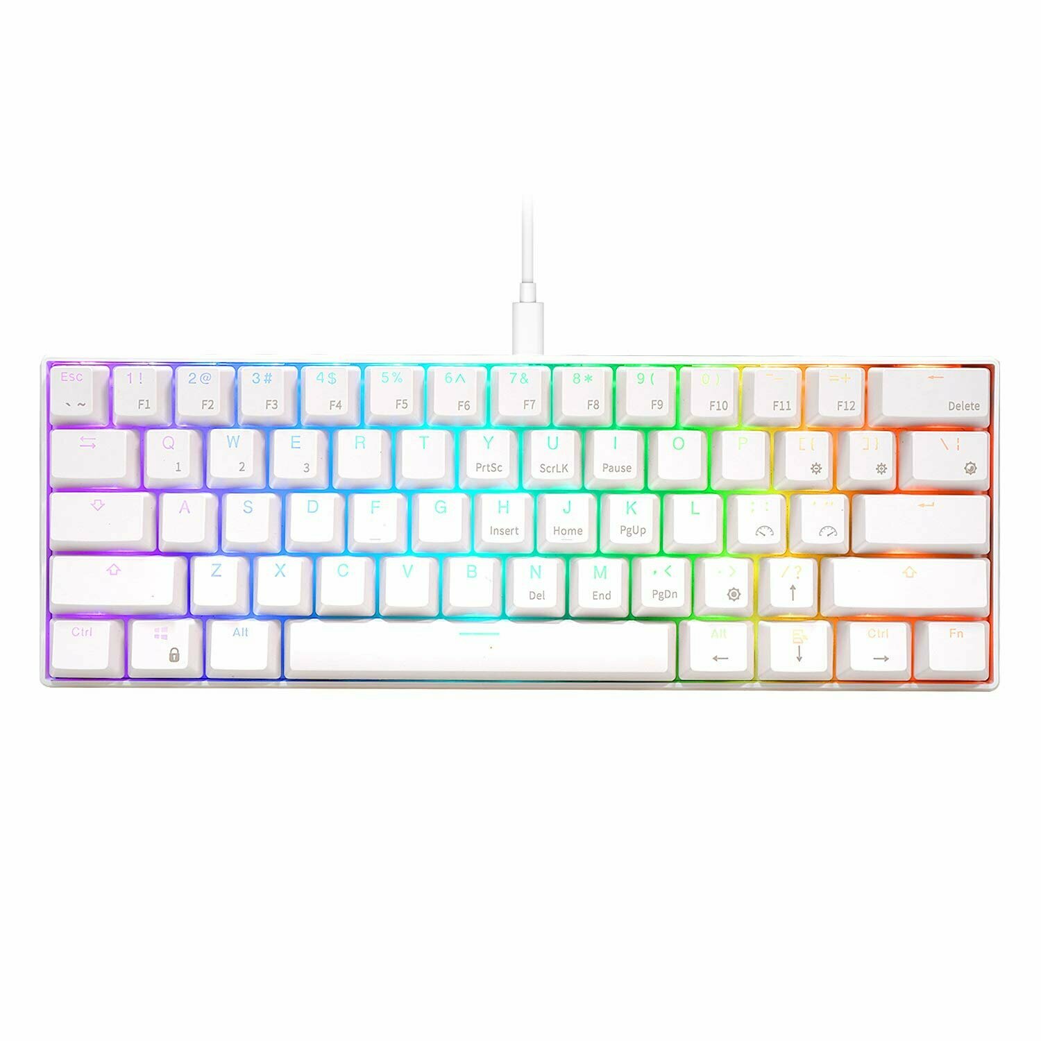 RK ROYAL KLUDGE RK61 Проводная 60% Механическая Игровая Клавиатура RGB Подсветка Ультра-Компактная Синяя Переключатель Белый