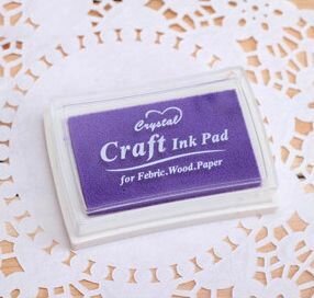 Штемпельная подушка - фиолетовый цвет (5х7 см) для творчества для печати. Фиолетовая краска для печатей