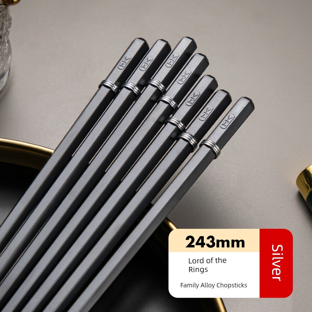 Белые золотистые палочки для еды для домашнего использования, нескользящие, антиплесневые, простые палочки для еды в