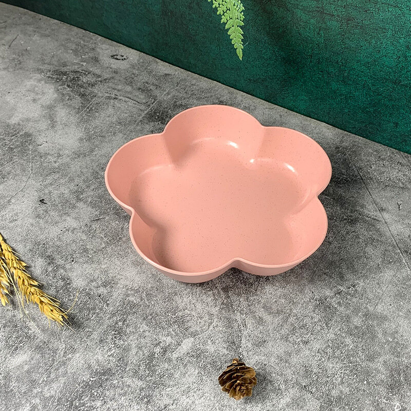 Цветочное блюдо Бытовое блюдо из пшеничной соломы в китайском стиле, плевательное блюдо из милой цветочной тарелки,