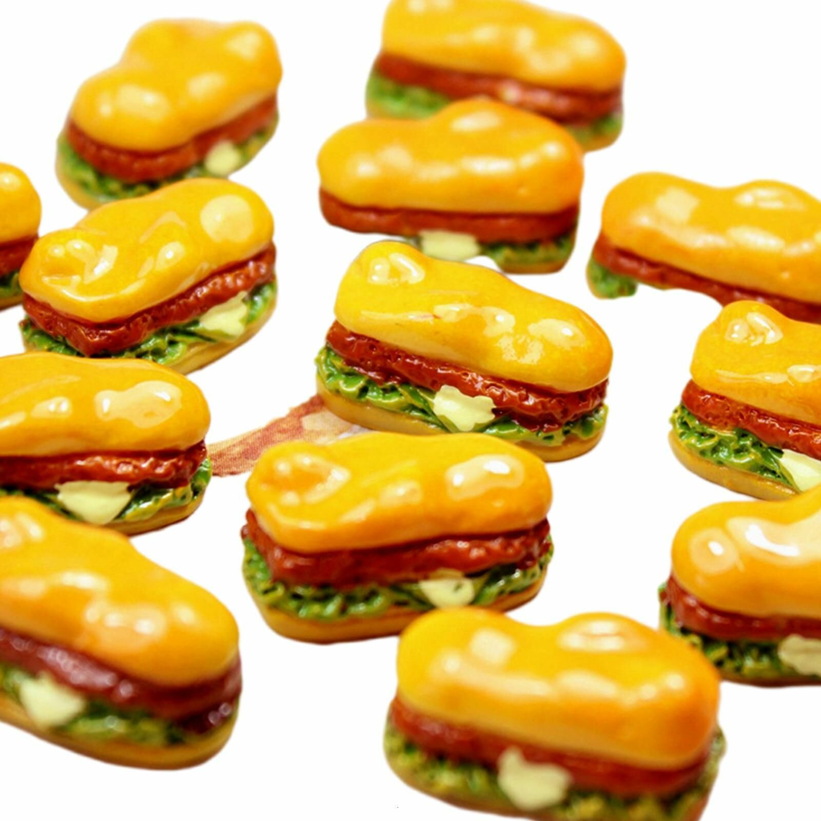 Реалистичная игрушечная котлета для гамбургера, - Длинный бургер