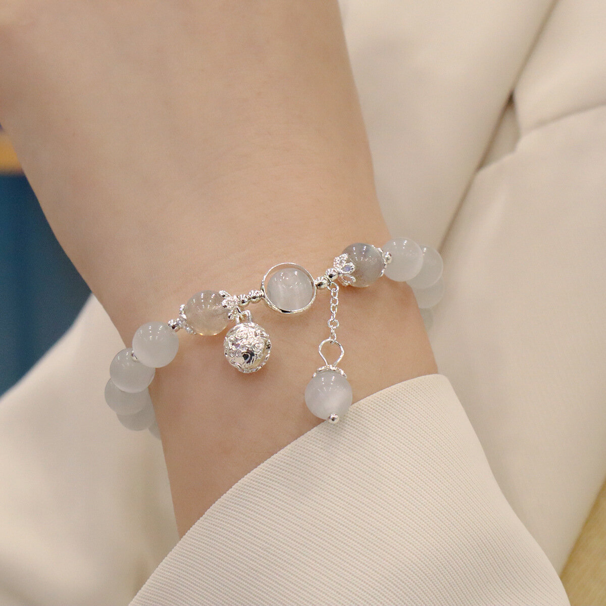 Браслет для гадания, YM Mall из аквамарина с плетением Привлечение свежести