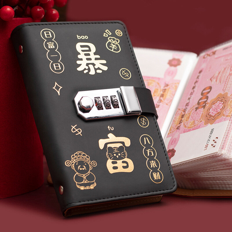 Книга для экономии денег, кассовая книга, большая емкость, интернет-знаменитость, новая модель 2025 года, книга для хранения банкнот с парольным замком для детей