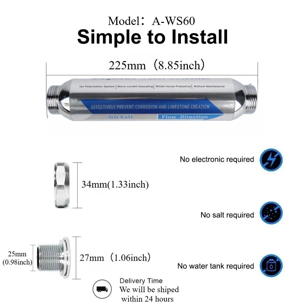 YANKE Супермагнитный умягчитель воды DN20