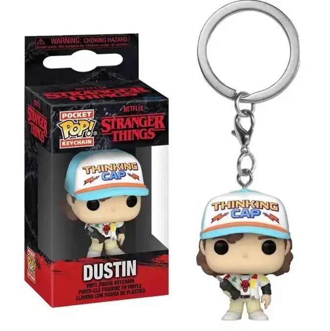 Funko Pop Stranger Фигурка Игрушки Брелок Дастин Брелок Дастин Брелок Модель Игрушки Карнавал Взрослые Дети Подарок Карвинные Игрушки