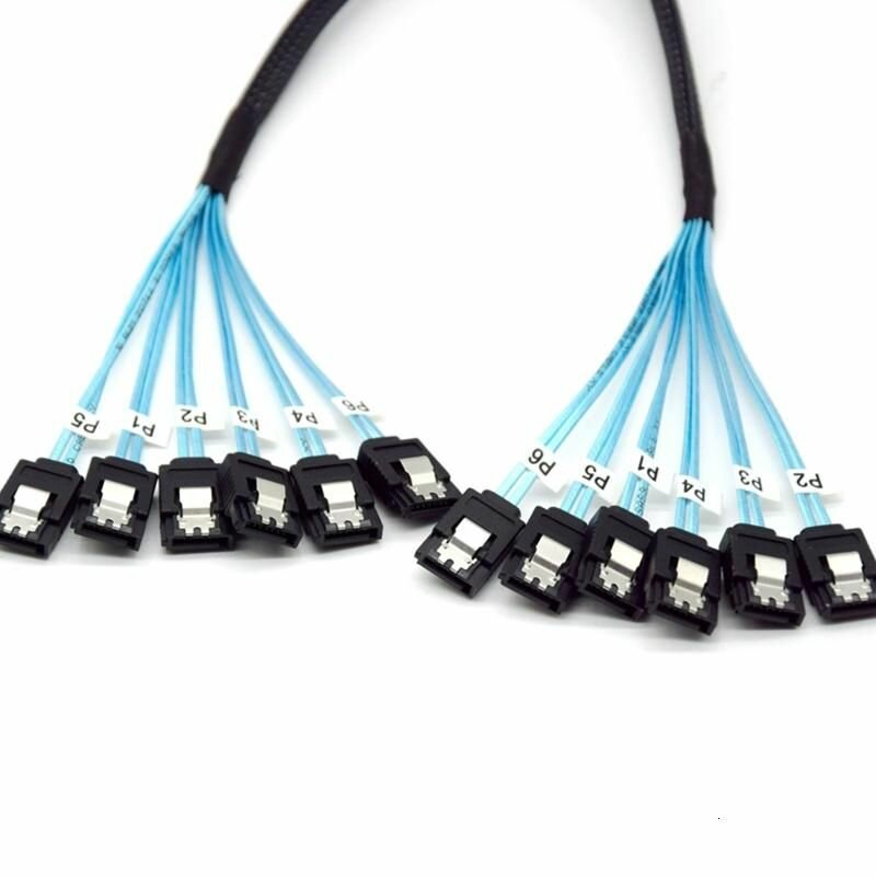 Кабель SATA 3 для жесткого диска, 4/6 портов, 0,5 метра - 6 строк