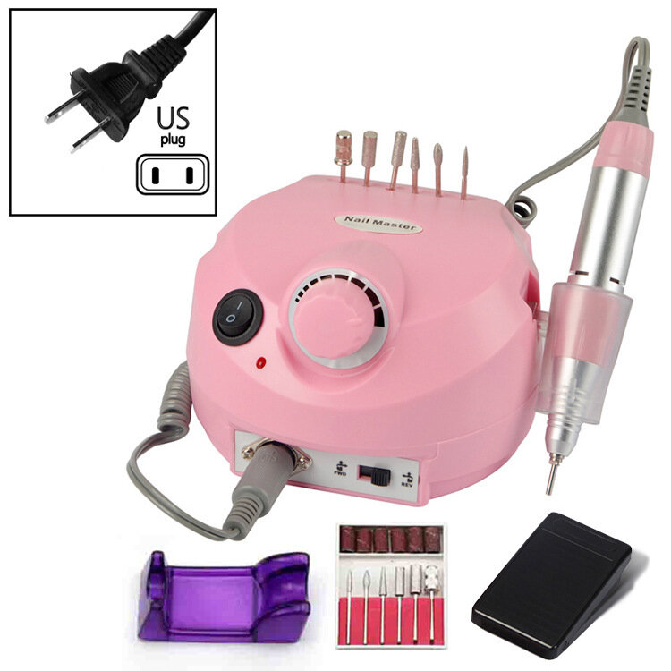 -border manicure 202 grinding machine электрическая машина для маникюра электромойка для ногтей полировальная машина ручка для шлифовки ногтей инструмент для маникюра Розовый - Правила США