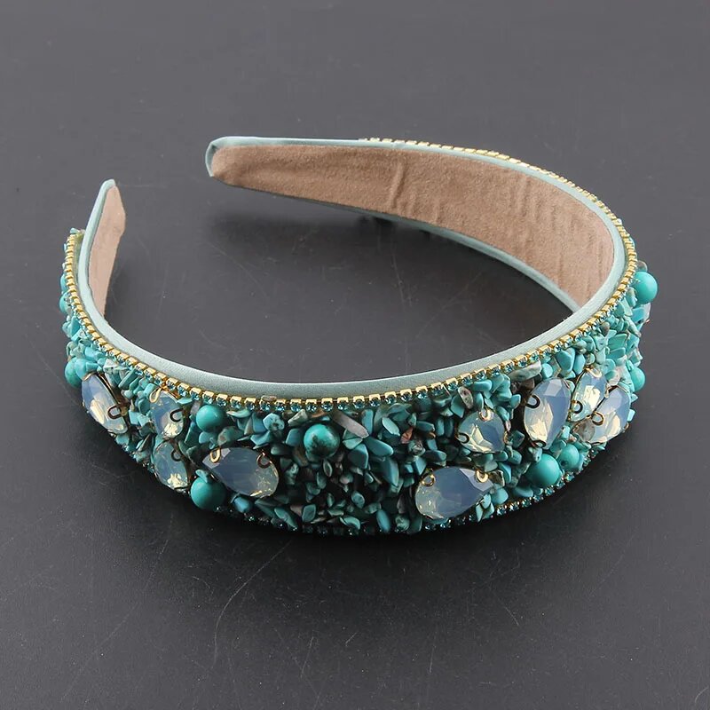 Винтажная тиара с камнями, Metal color: 3