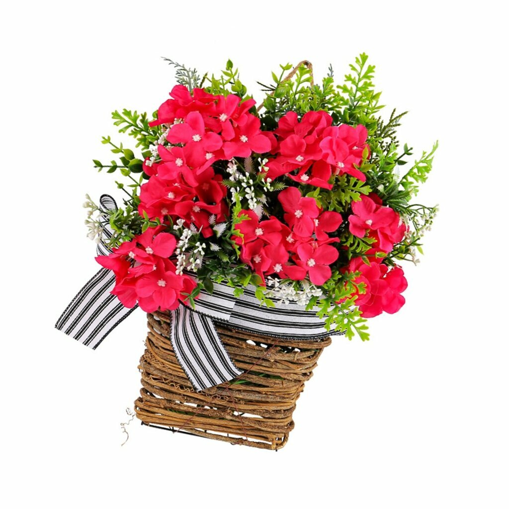 Искусственные Цветочные Гобелены Корзины Красивые Цветочные Корзины Весенний Венок Украшает Цветок для Наружных Украшений