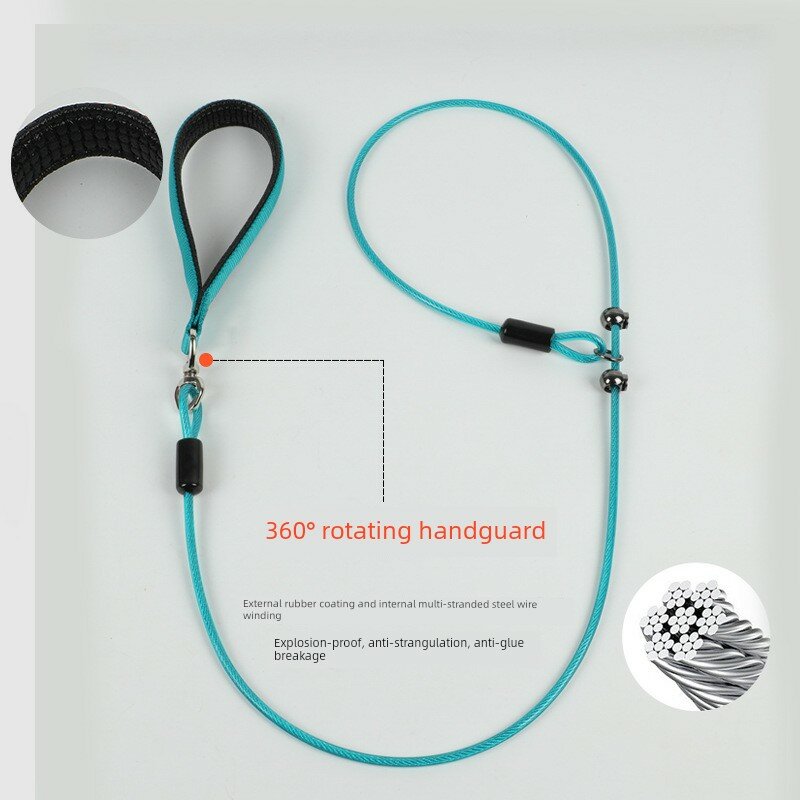 Взрывозащищенный, устойчивый к укусам поводок для собак, ошейник, стальной трос, золотистый ретривер, лабрадор, товары